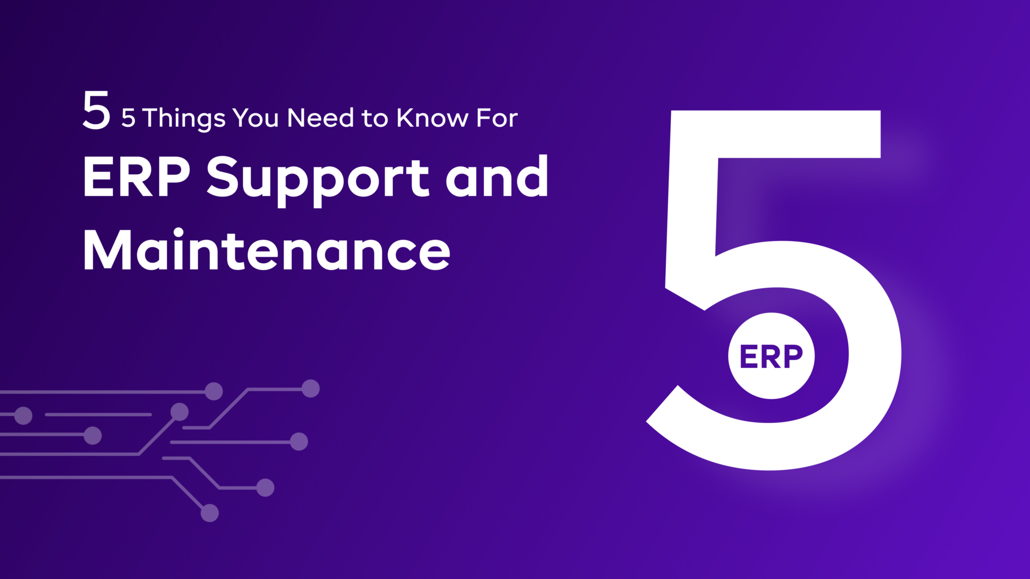 5 Things You Need to Know For ERP Support and Maintenance