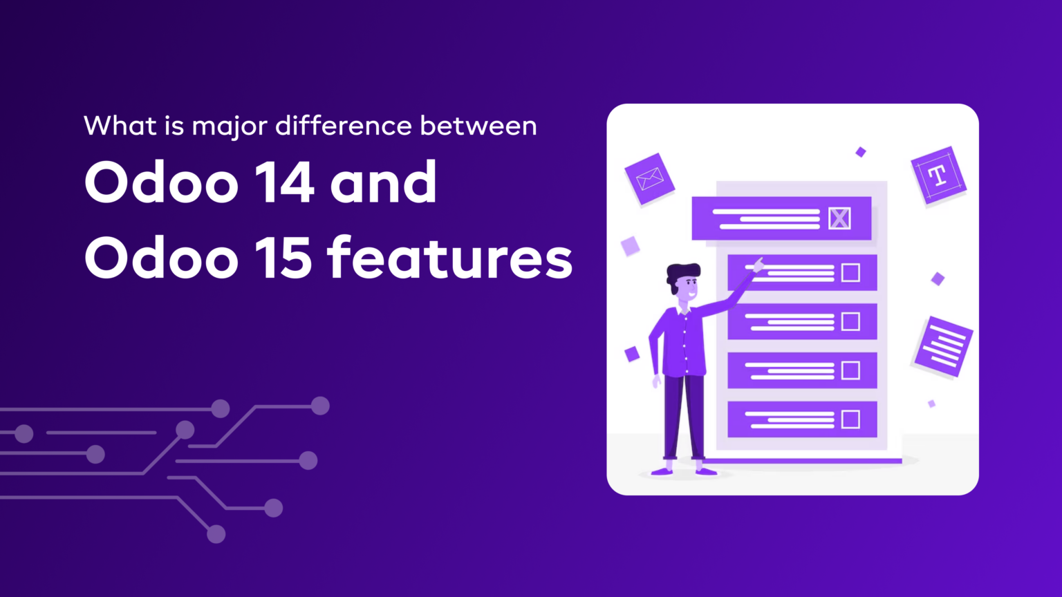 What is major difference between Odoo 14 and Odoo 15 features